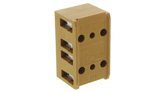 weidmuller 7906080000 4-Way Non-Fused Terminal Block, 32A, Screw ...